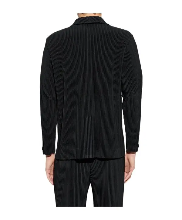 Issey Miyake Plissé-effect Notched-lapel Jacket