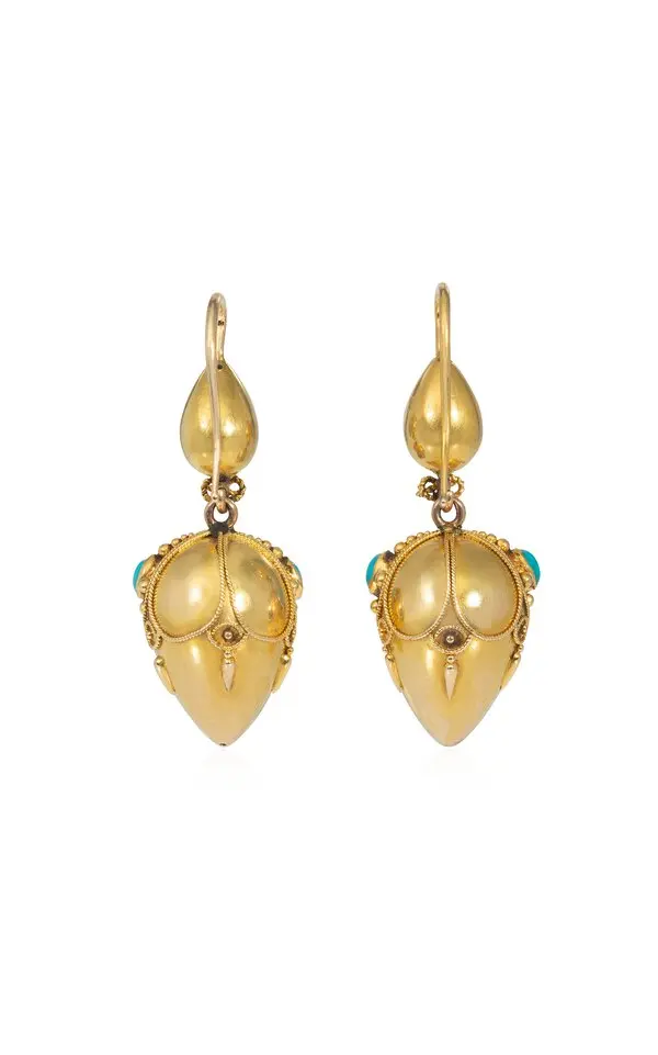 Kentshire Antique Gold And Amphorae Drop Earrings