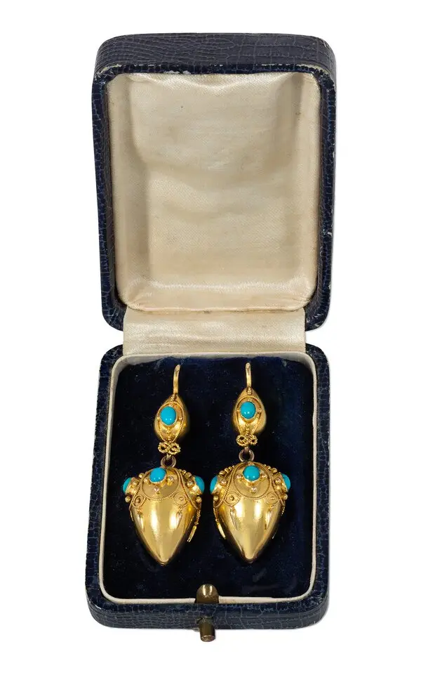 Kentshire Antique Gold And Amphorae Drop Earrings