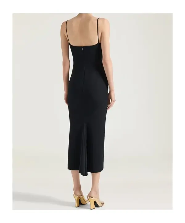 Givenchy Sliced Midi Dress In Crepe Cady