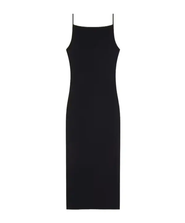 Givenchy Square Neck Midi Dress - Black