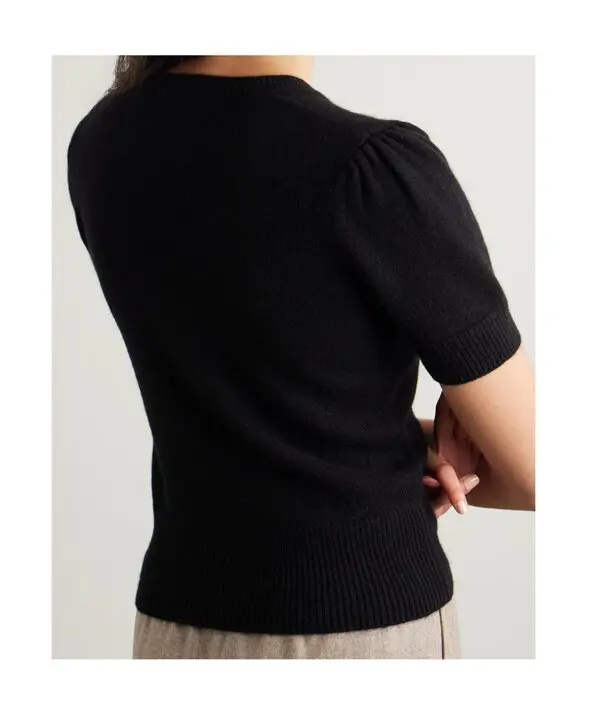 FRAME Gathered Short Sleeve Sweater