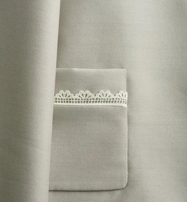 Dior Cropped Jacket With Lace Trim - No