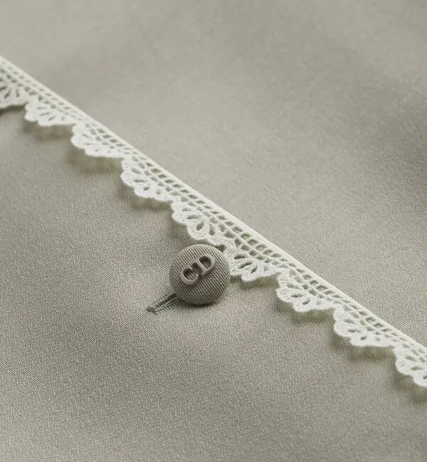 Dior Cropped Jacket With Lace Trim - No