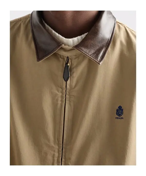 Prada Contrast Collar Jacket - Rope Ash