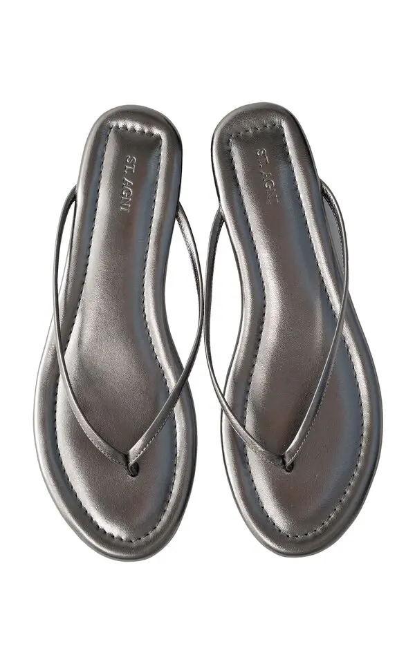 ST. AGNI Fine Flip Flop - Silver
