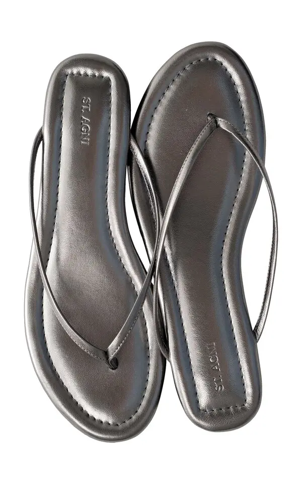 ST. AGNI Fine Flip Flop - Silver
