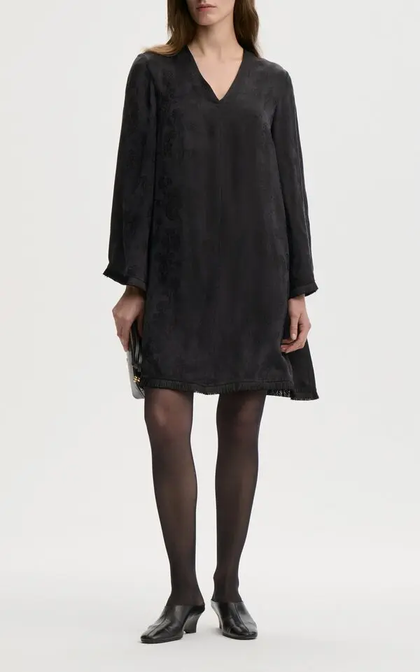 BY MALENE BIRGER Paulina Cupro-blend Tunic - Black