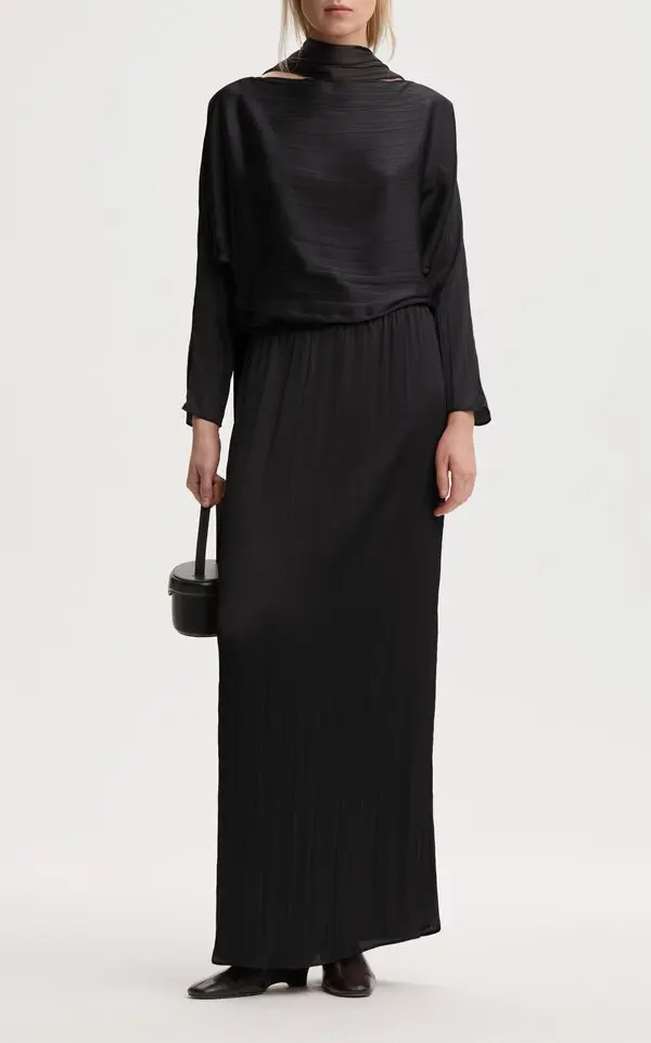 BY MALENE BIRGER Suki Draped Maxi Dress - Black