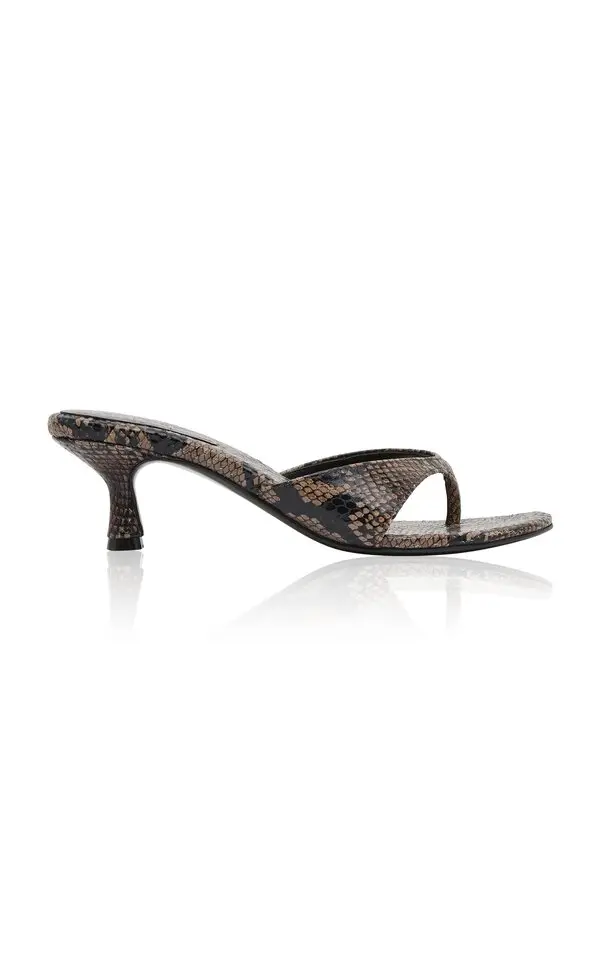ST. AGNI Everyday Thong Heel 50 - Python
