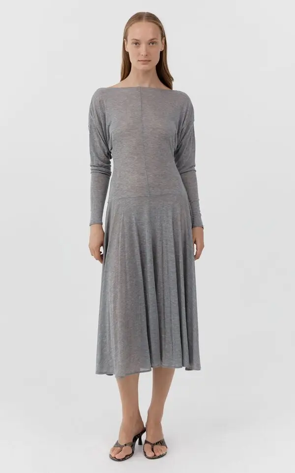 ST. AGNI Tissue Jersey Bateau Lyocell Dress