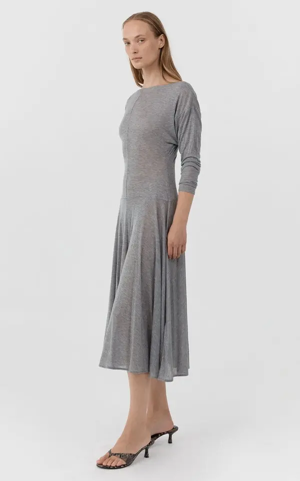 ST. AGNI Tissue Jersey Bateau Lyocell Dress
