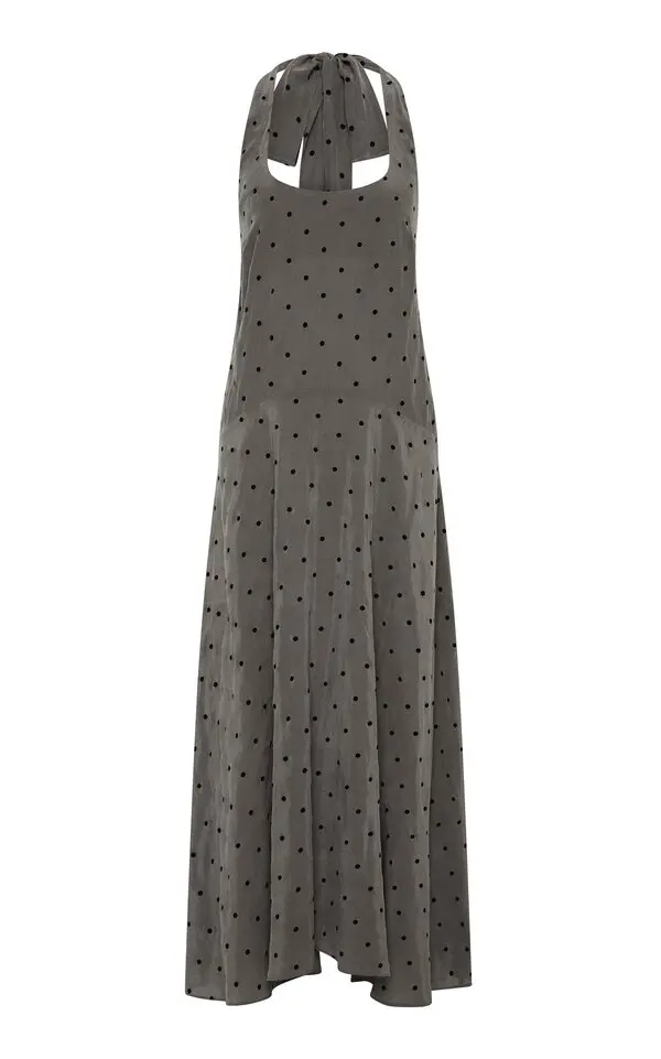 ST. AGNI Spot Tassel Lyocell Dress