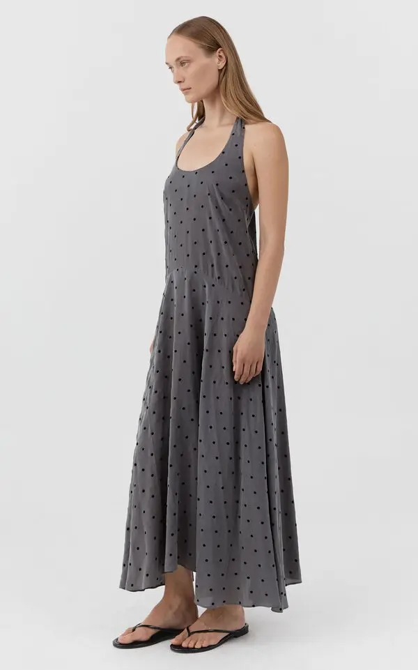 ST. AGNI Spot Tassel Lyocell Dress