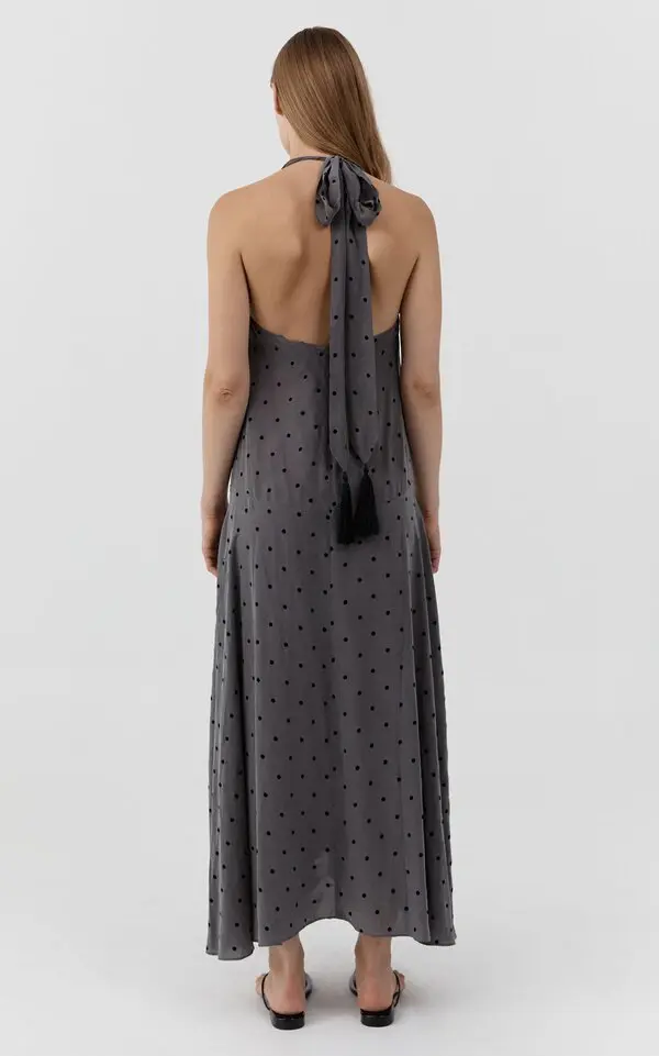 ST. AGNI Spot Tassel Lyocell Dress
