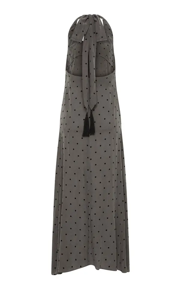 ST. AGNI Spot Tassel Lyocell Dress