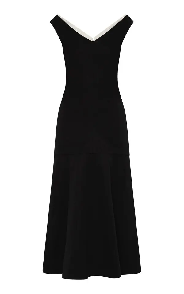 ST. AGNI Compact Off Shoulder Cotton Dress