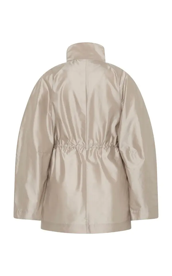 ST. AGNI Paper Taffeta Silk Parka Jacket