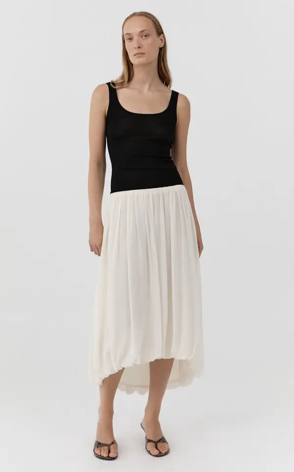 ST. AGNI Superfine Merino Wool Tank - Black