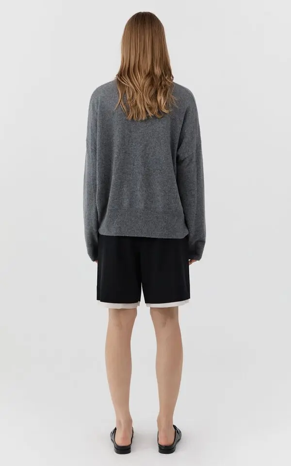 ST. AGNI Layered Bermunda Wool Shorts