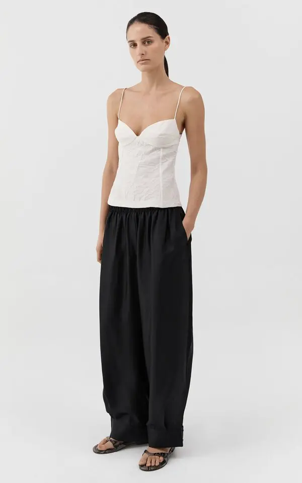 ST. AGNI Crushed Cami Silk Top