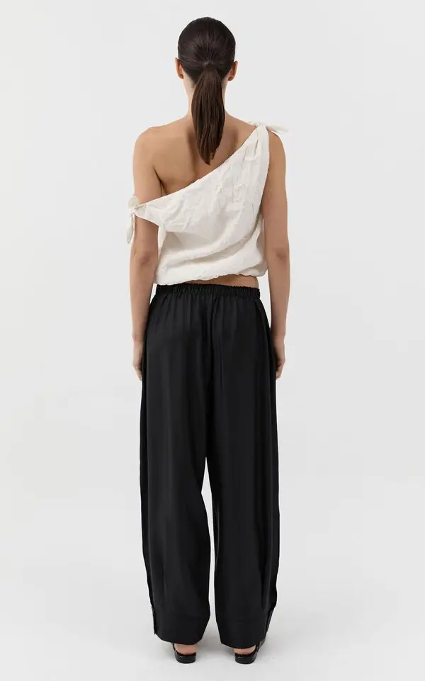 ST. AGNI Twill Cuffed Silk Balloon Leg Pants