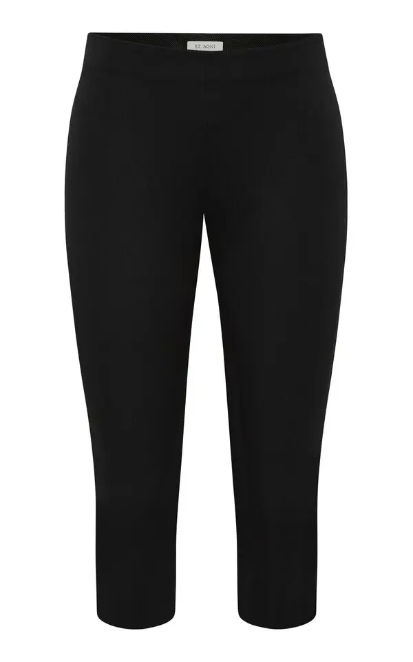 ST. AGNI Compact Capri Cotton Slim Leg Pants