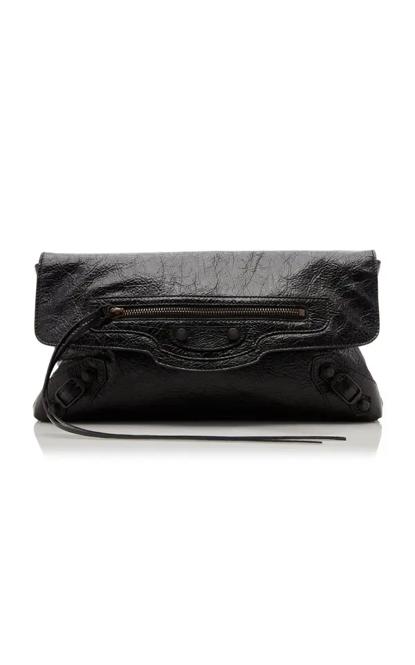 Balenciaga Le City Small Leather Clutch - Black