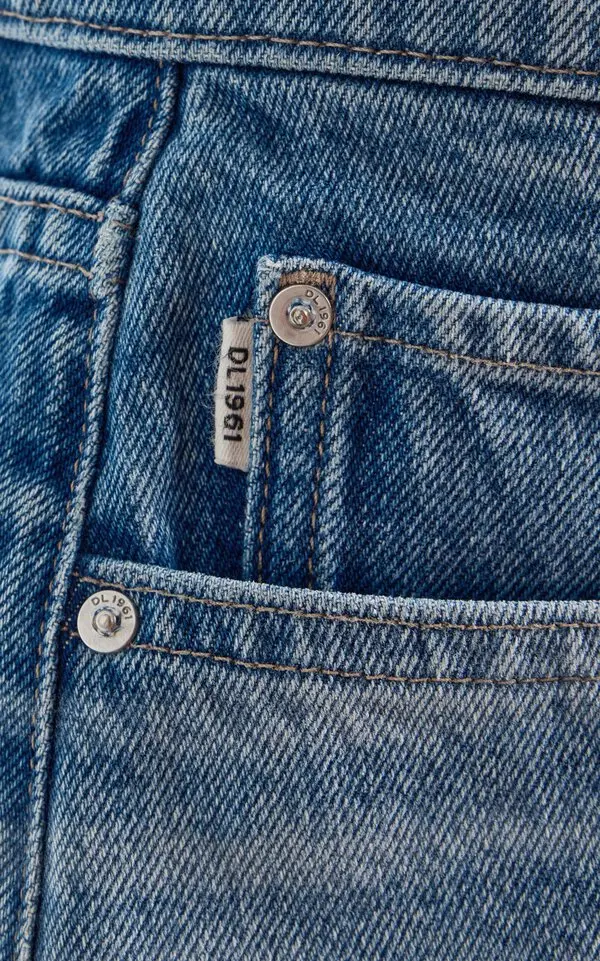 DL1961 Abby Relaxed Low-rise Denim Short