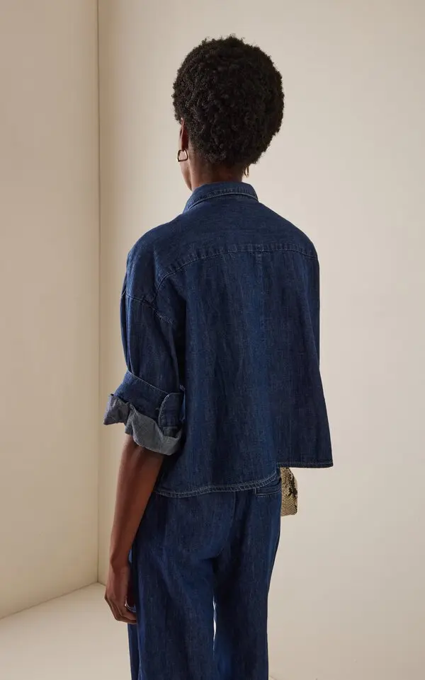 TWP Tie One On Cropped Cotton Shirt