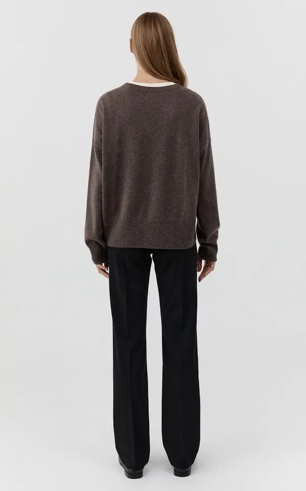 ST. AGNI V Ribbed Cashmere Sweater - Brown