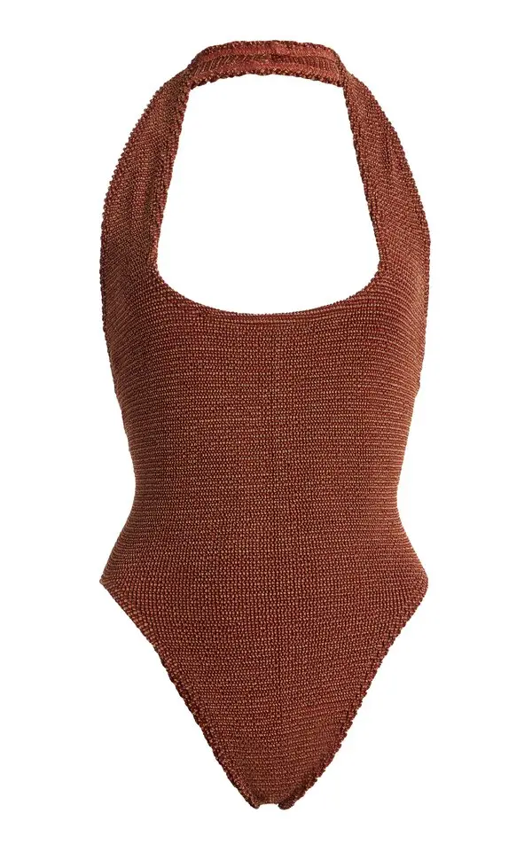 Bond Eye Ava One-piece Halter Swimsuit - Brown