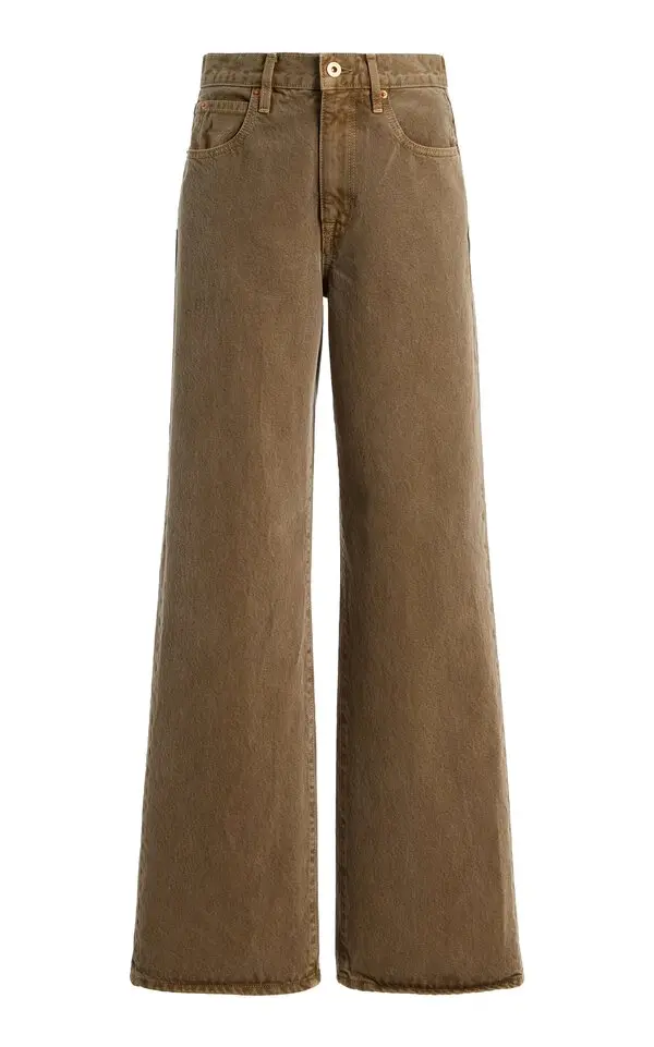 SLVRLAKE Grace High-rise Wide-leg Jeans - Brown