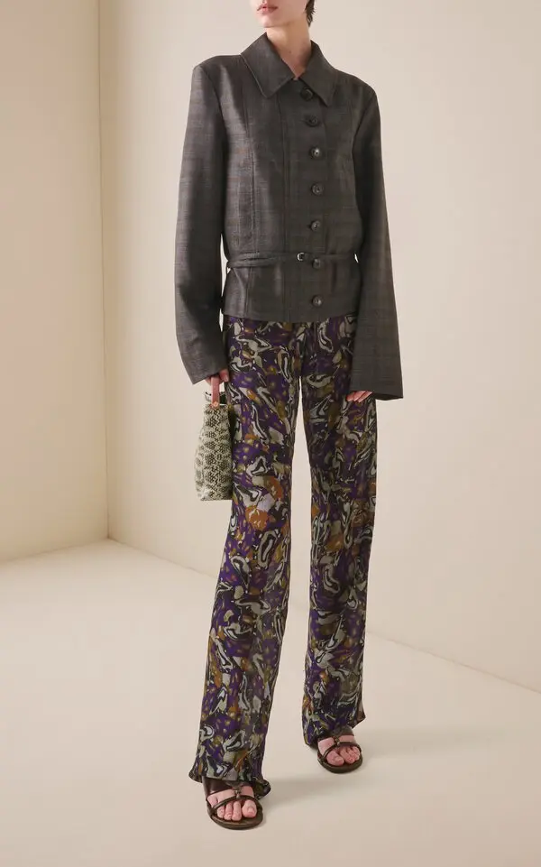 Dries Van Noten Valena Checked Wool Jacket