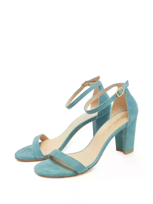 STUART WEITZMAN Suede Ankle Strap Sandals