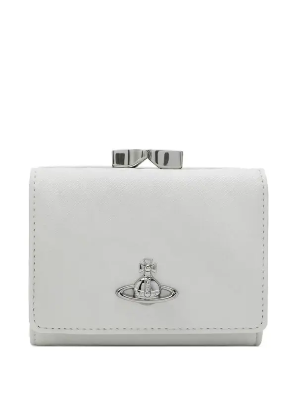 VIVIENNE WESTWOOD Small Orb-plaque Frame Wallet - White