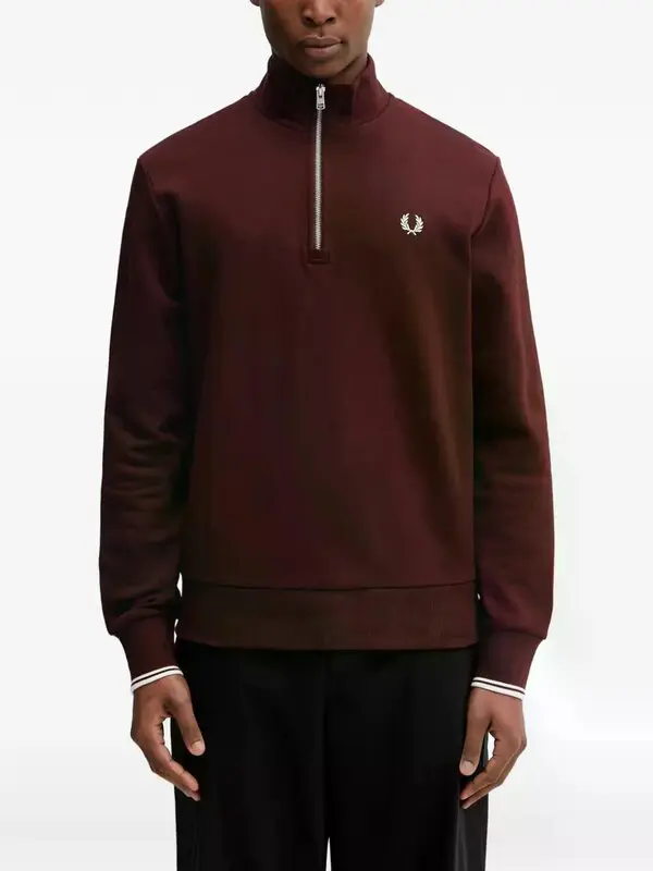 Fred Perry Half-zip Embroidered Sweater