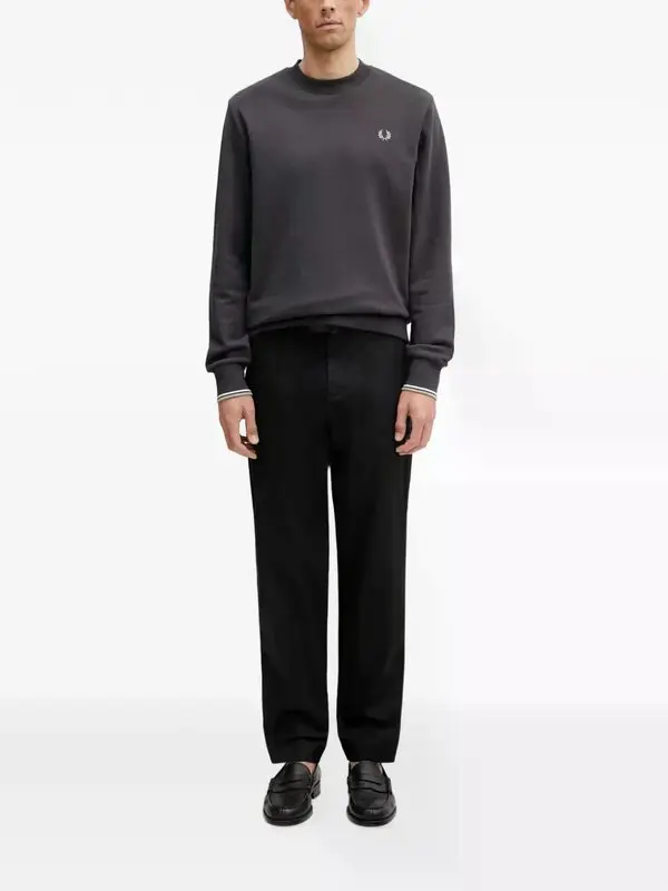 Fred Perry Embroidered Tipped Cuff Sweater