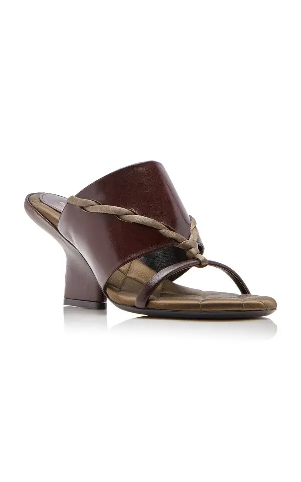 Dries Van Noten Contrast-trimmed Leather Mules