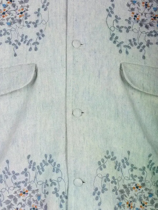 AODRESS Floral-embroidered Overshirt