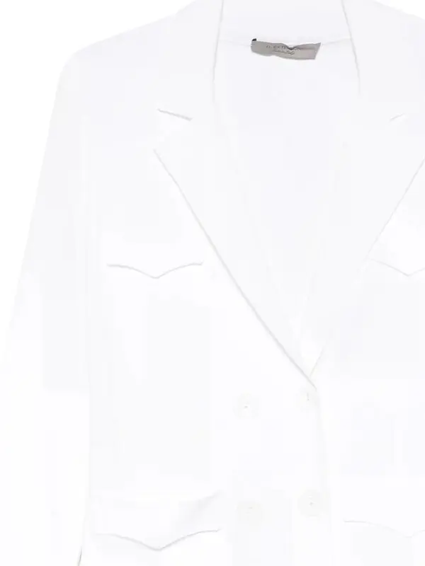 D.exterior Double-breasted Peak-lapel Blazer