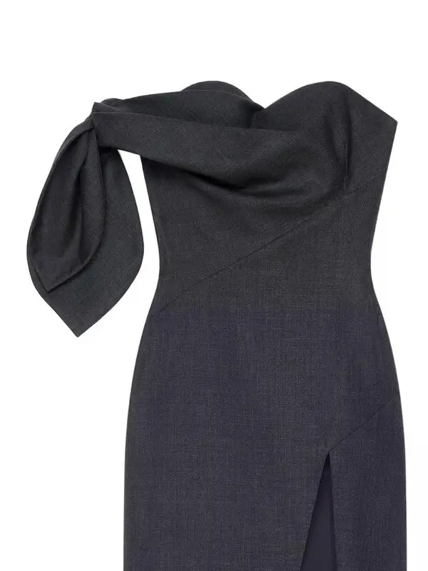 Givenchy Strapless Midi Dress With Knot Detail