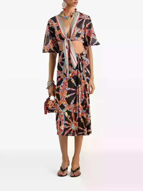 Dolce & Gabbana Carretto-print Batiste Top