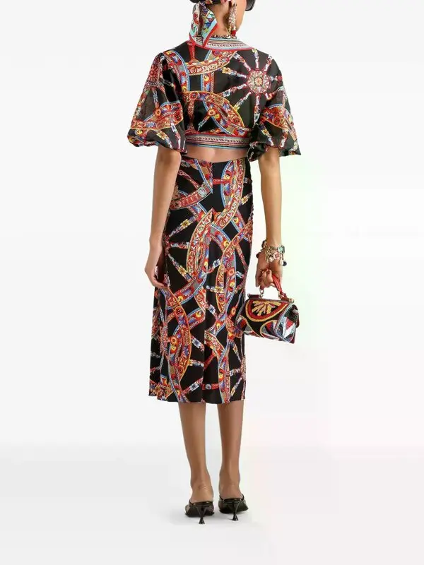 Dolce & Gabbana Carretto-print Batiste Top