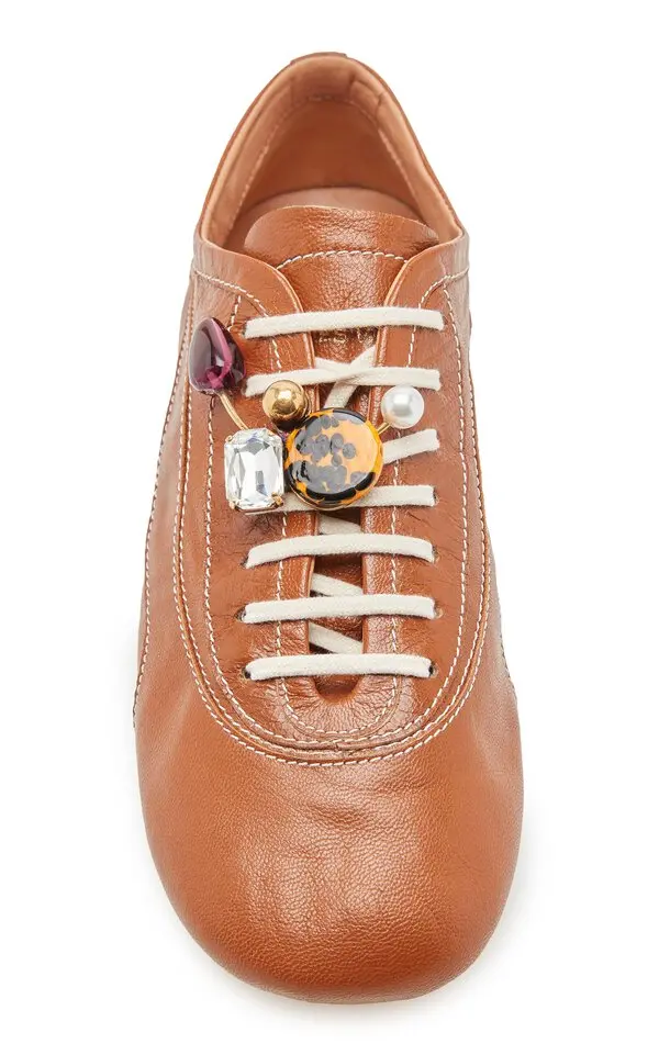 Dries Van Noten Leather Ballerina Sneakers