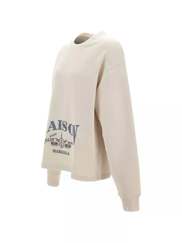 MAISON MARGIELA Logo Print Cotton Sweatshirt