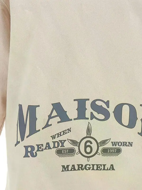 MAISON MARGIELA Logo Print Cotton Sweatshirt