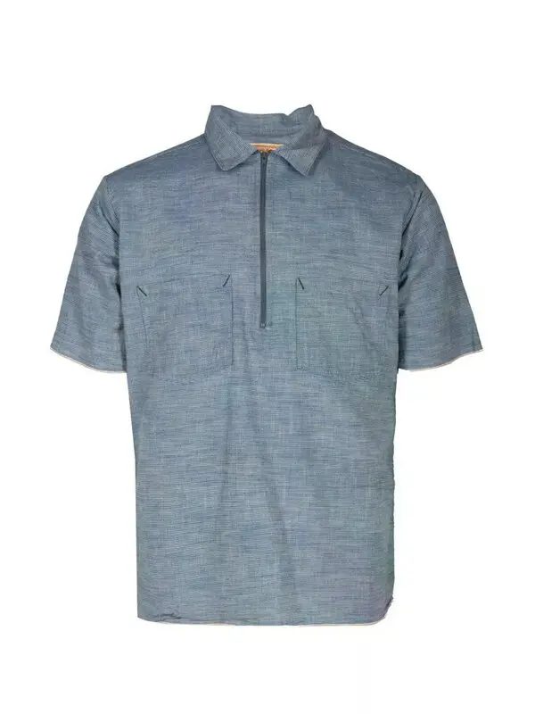MONOSTEREO Half-zip Polo Shirt - Blue