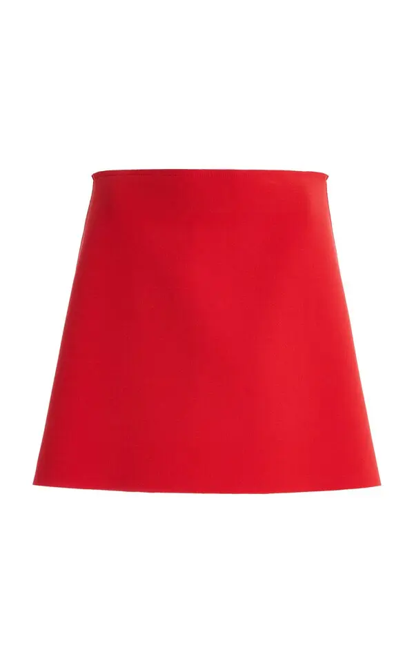 BIRROT Lay3 Cotton-blend Mini Skirt - Red