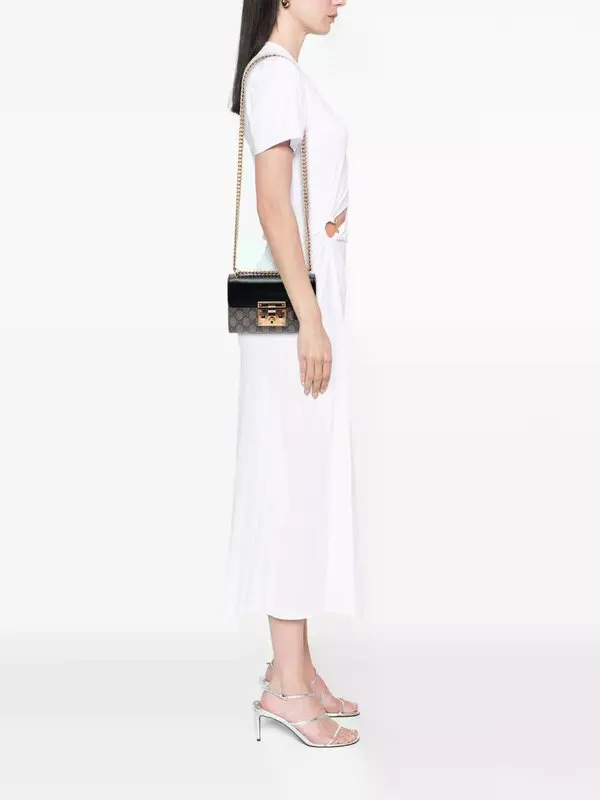 Gucci Small Gg Supreme Padlock Crossbody Bag